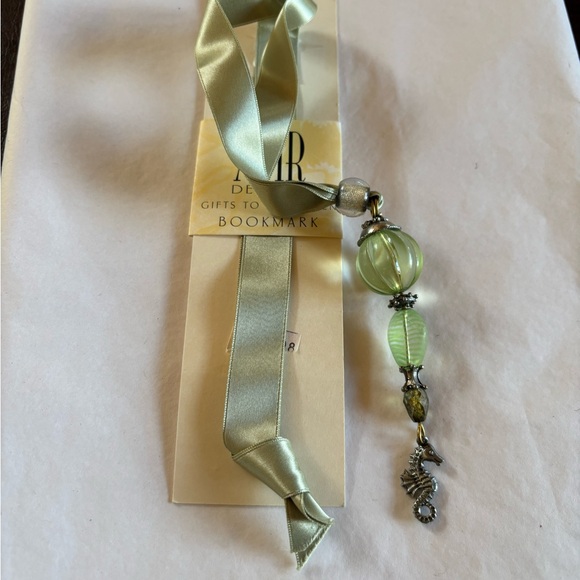 AMR Designs | Other | Amr Designs Nwt Vintage Sage Green Satin Bookmark ...